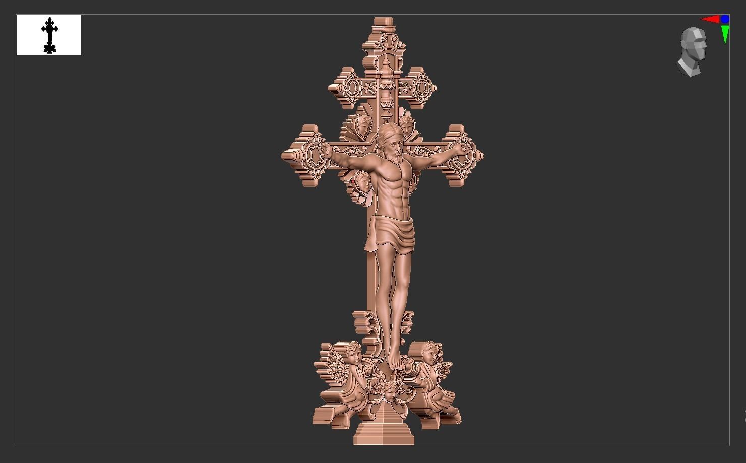 Jesus Cross 3D print model 3D print model 3D model 3D printable | CGTrader