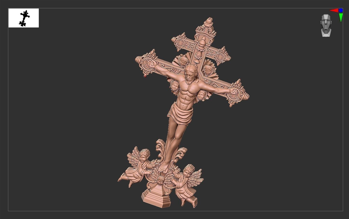 Jesus Cross 3D print model 3D print model 3D model 3D printable | CGTrader