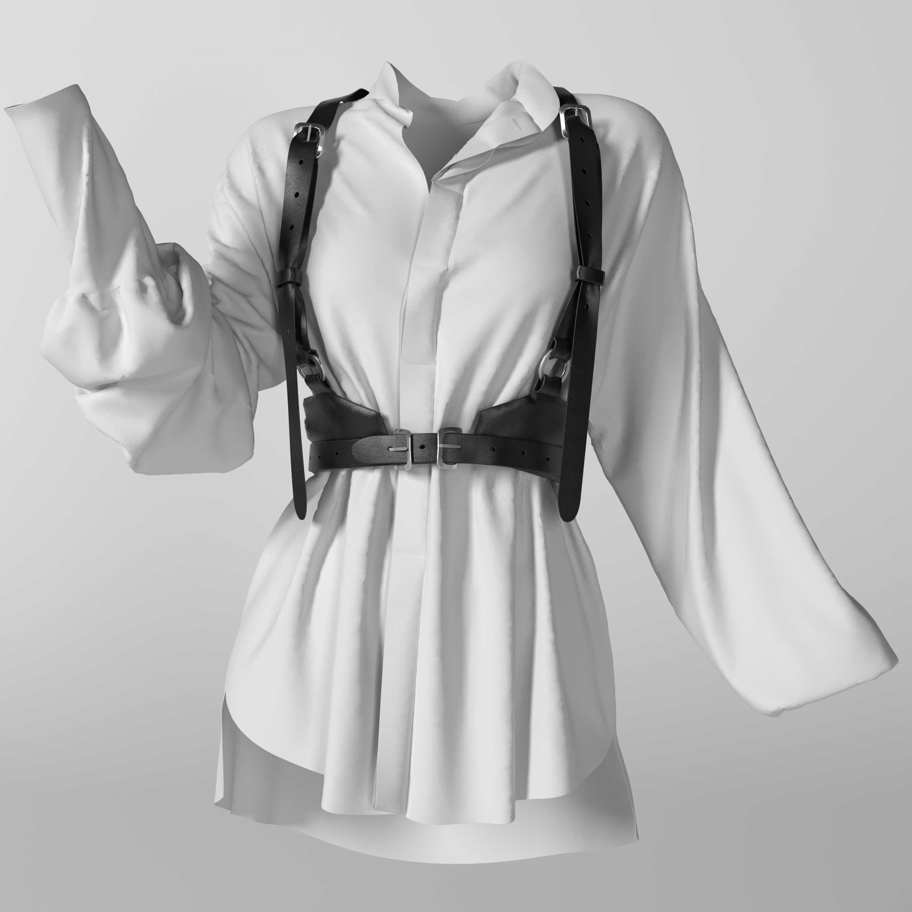 Body Punk Waist Harness band 3D model | CGTrader
