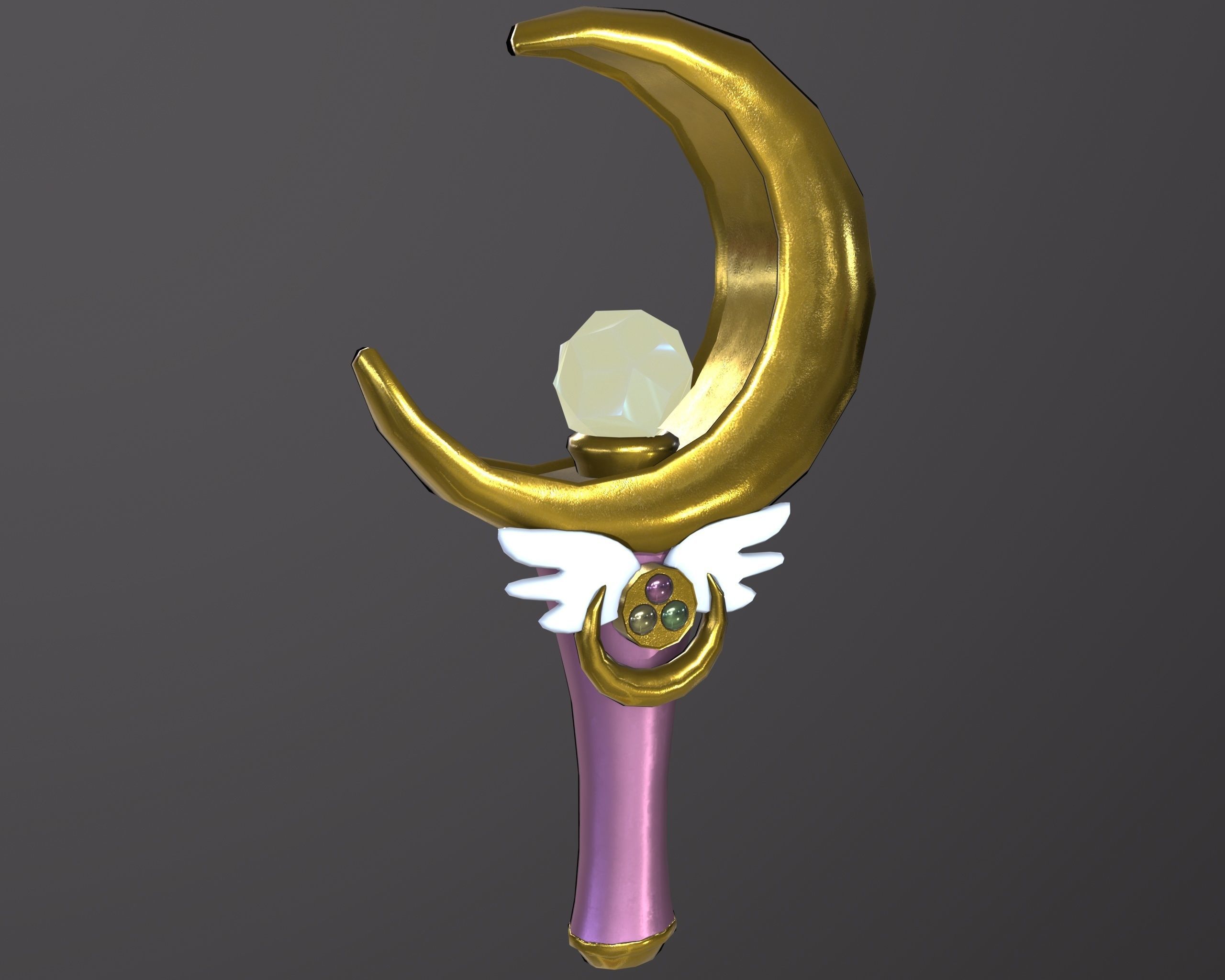 3D model Lunar Prism Sailor Moons Magical Staff VR / AR / low-poly ...