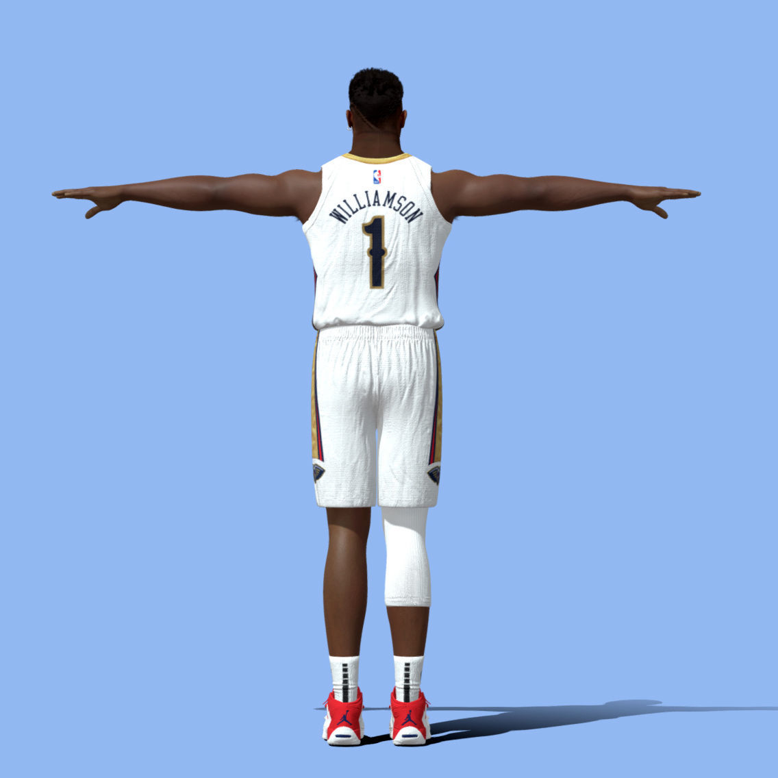 T-Pose Zion Williamson New Orleans NBA 3D model animated rigged | CGTrader