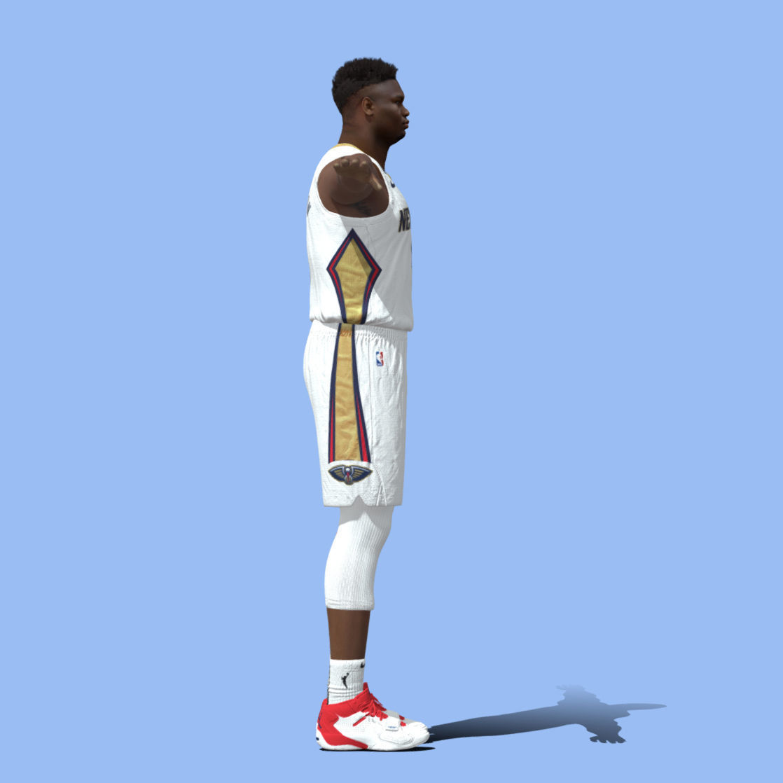 T-Pose Zion Williamson New Orleans NBA 3D model animated rigged | CGTrader