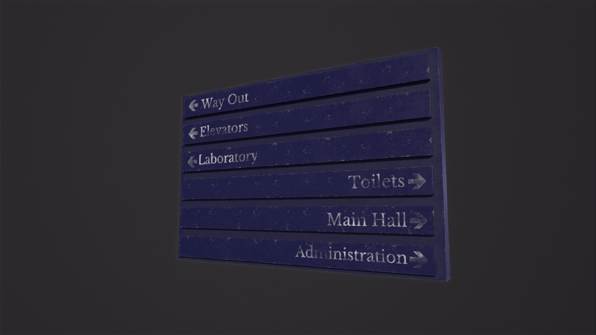 3D model Hospital direction sign 3D Model VR / AR / low-poly | CGTrader