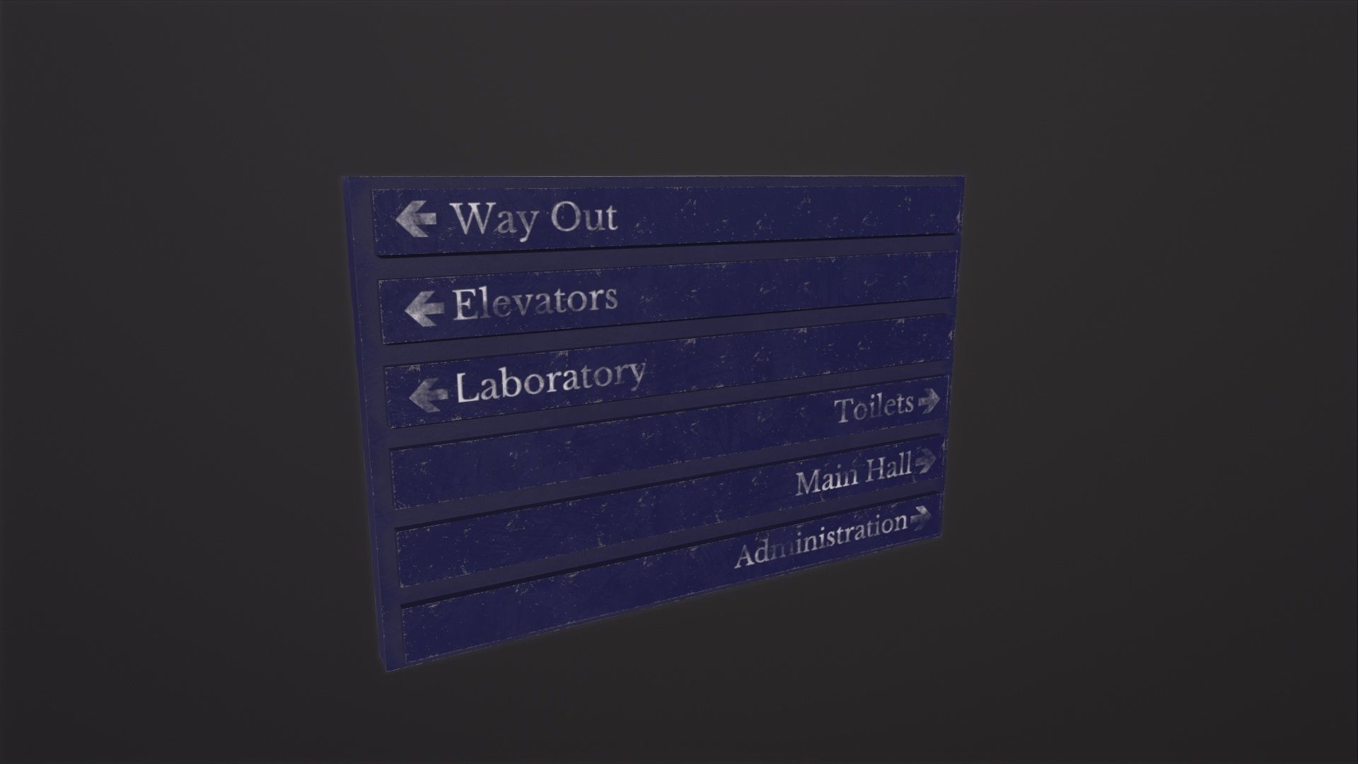3D model Hospital direction sign 3D Model VR / AR / low-poly | CGTrader