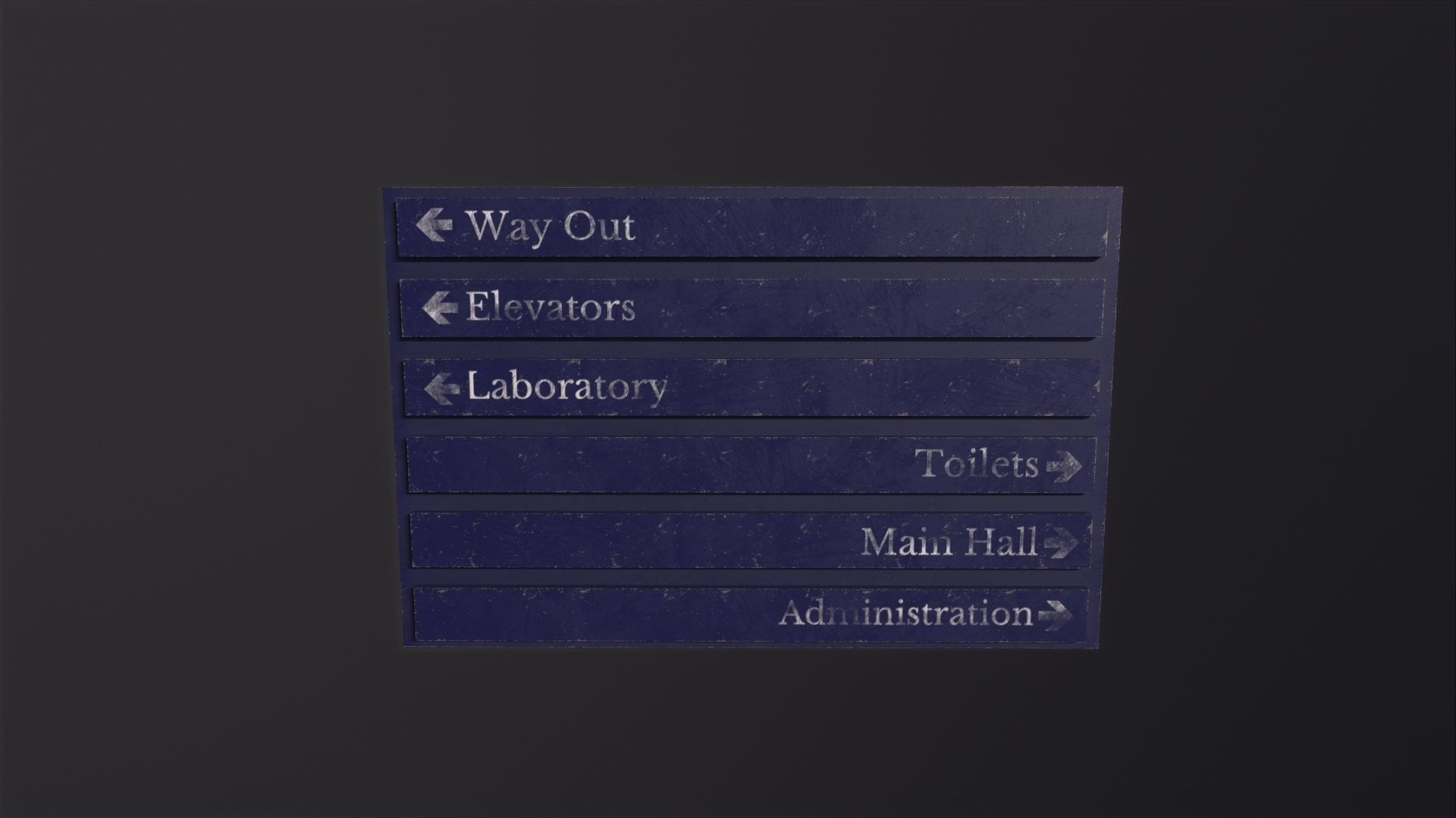 3D model Hospital direction sign 3D Model VR / AR / low-poly | CGTrader