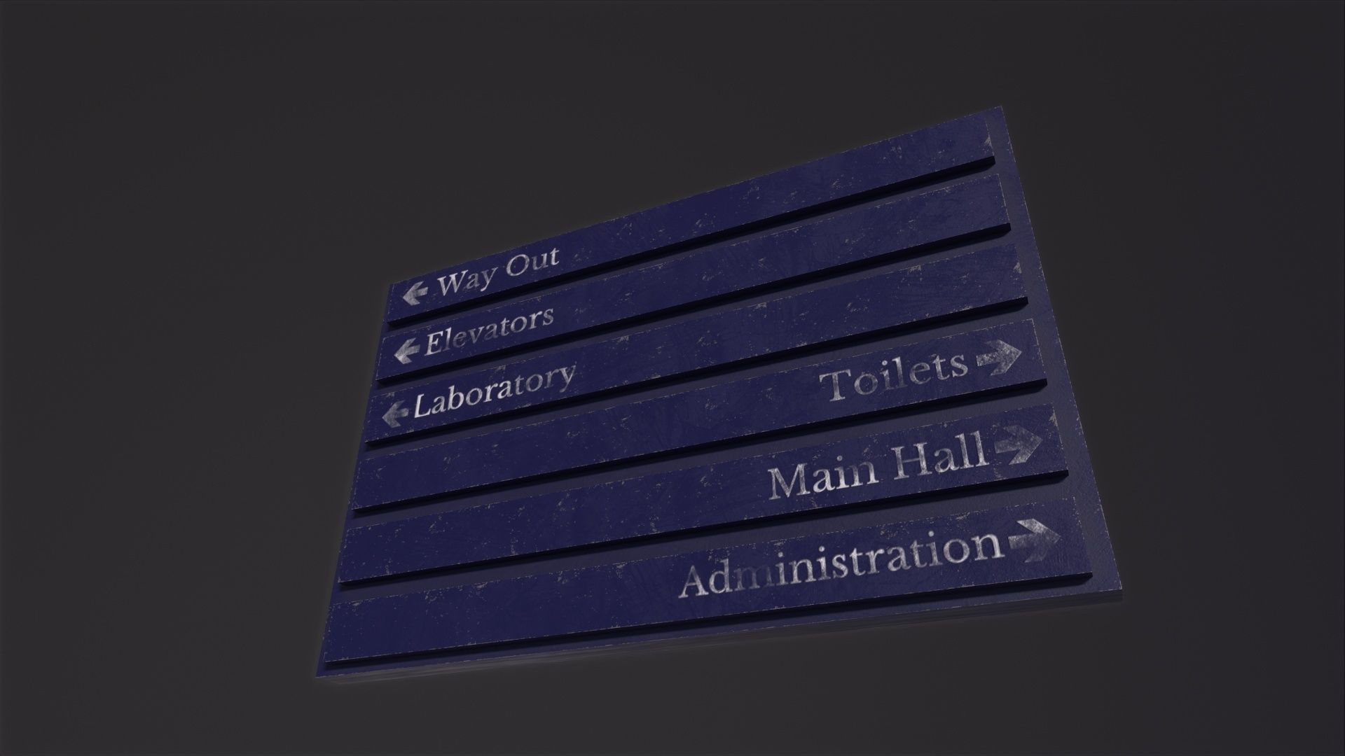 3D model Hospital direction sign 3D Model VR / AR / low-poly | CGTrader