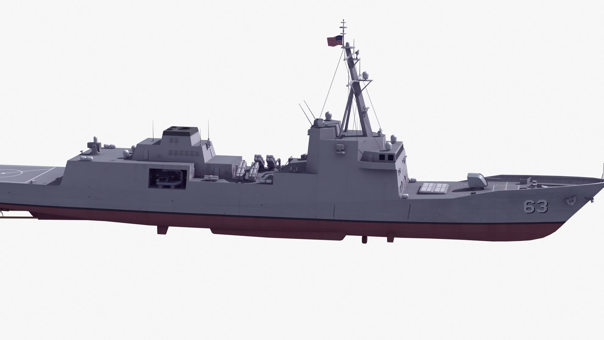 3D model FFG-63 Constellation Class Frigate VR / AR / low-poly | CGTrader