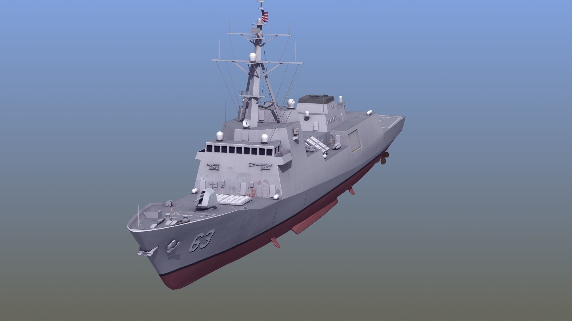 3D model FFG-63 Constellation Class Frigate VR / AR / low-poly | CGTrader