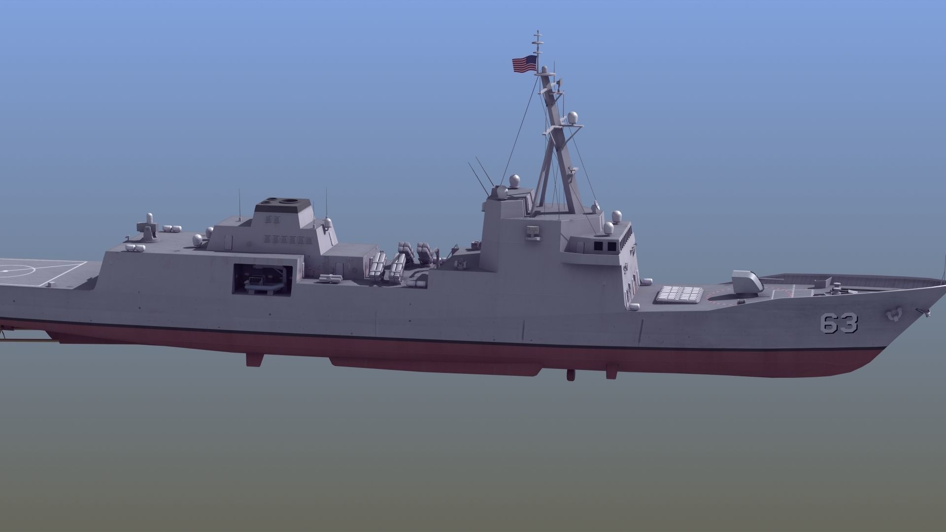3D model FFG-63 Constellation Class Frigate VR / AR / low-poly | CGTrader