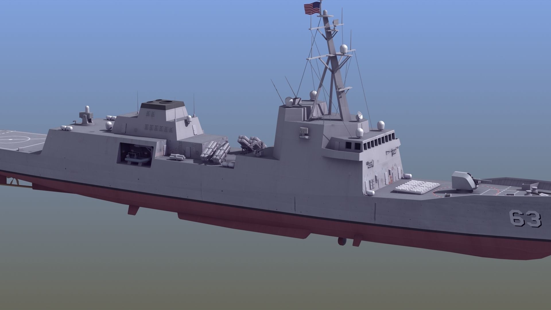 3D model FFG-63 Constellation Class Frigate VR / AR / low-poly | CGTrader
