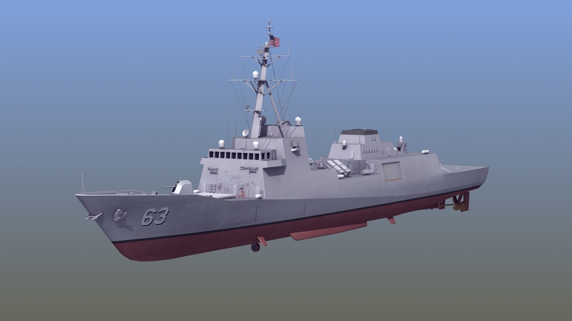 3D model FFG-63 Constellation Class Frigate VR / AR / low-poly | CGTrader