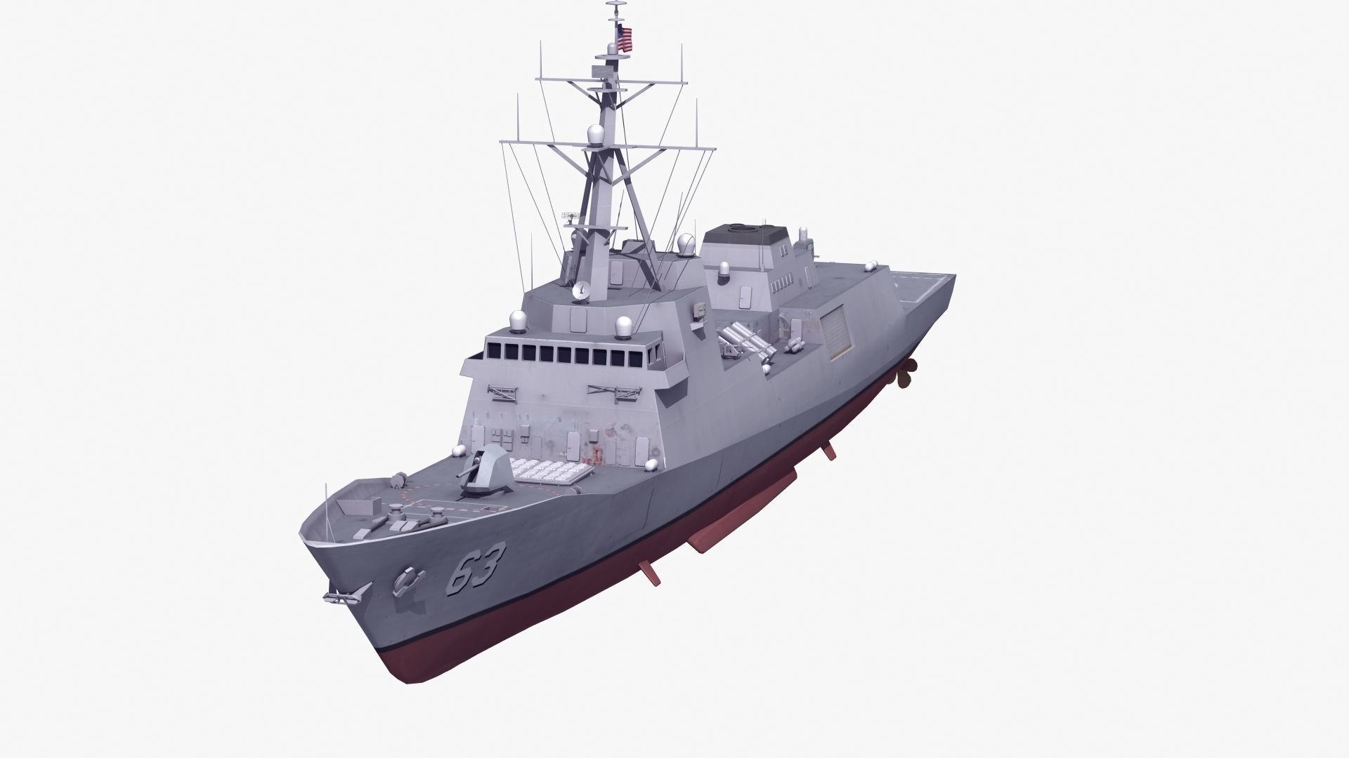 3D model FFG-63 Constellation Class Frigate VR / AR / low-poly | CGTrader
