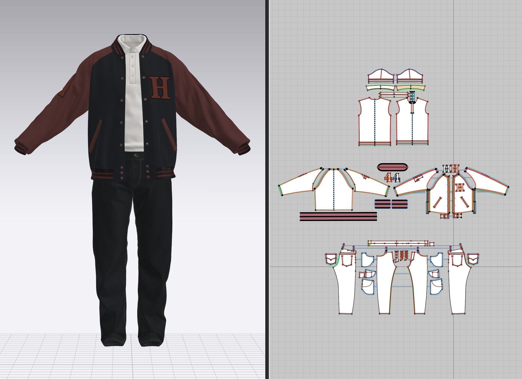 Male outfit Marvelous Designer project and OBJ 3D model | CGTrader