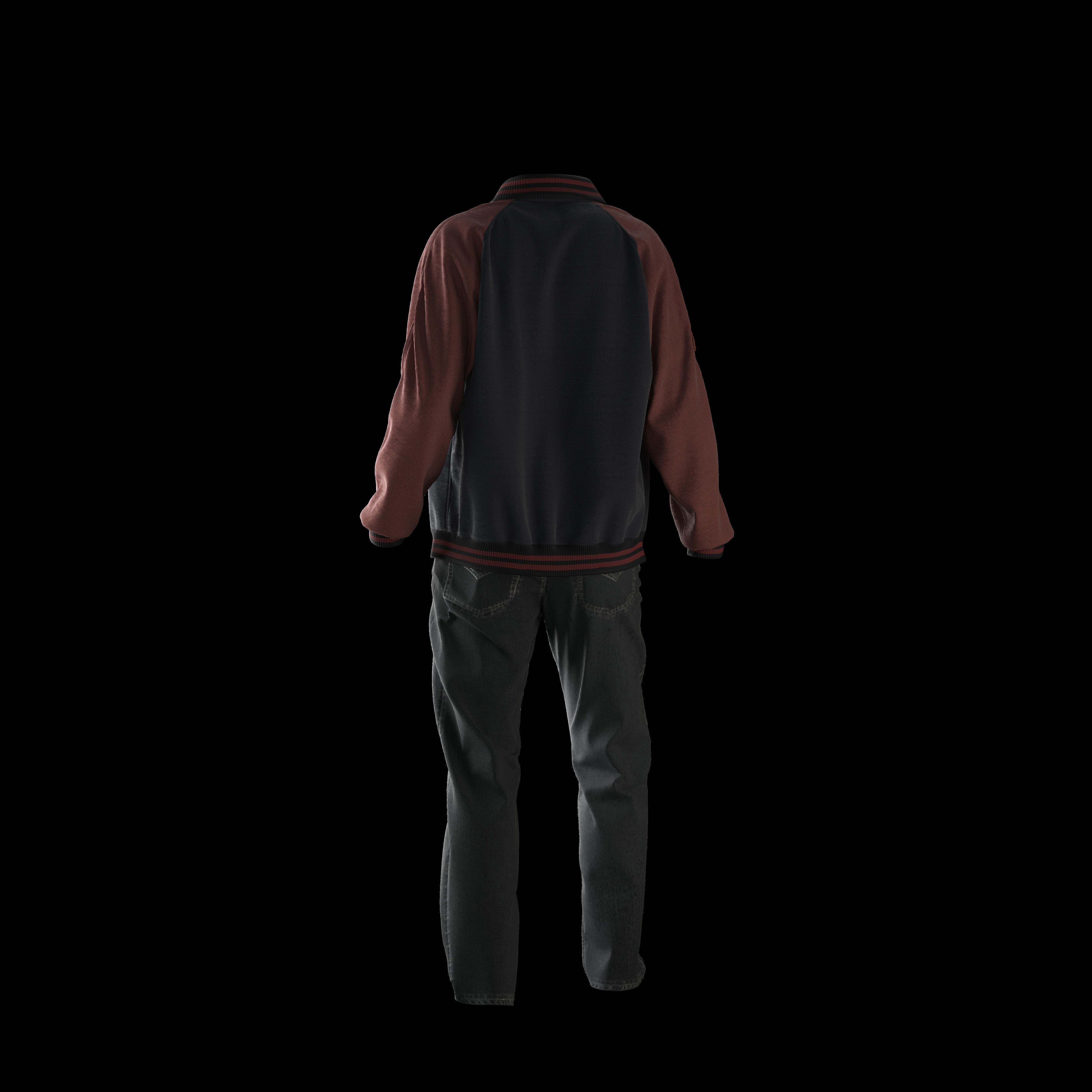 Male outfit Marvelous Designer project and OBJ 3D model | CGTrader