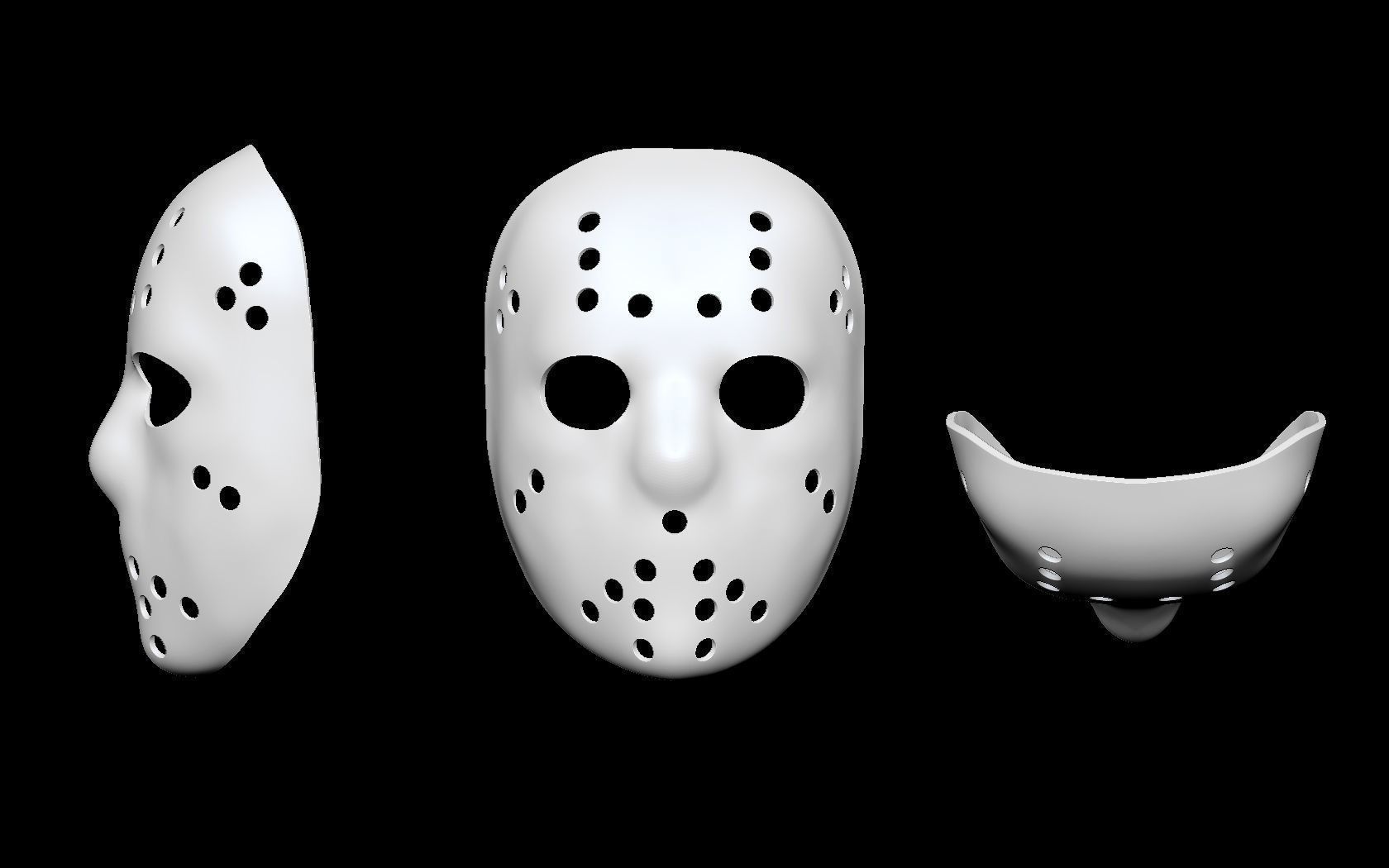 hockey mask horror 3D model | CGTrader