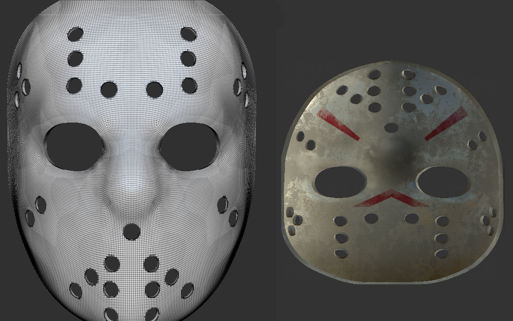 hockey mask horror 3D model | CGTrader