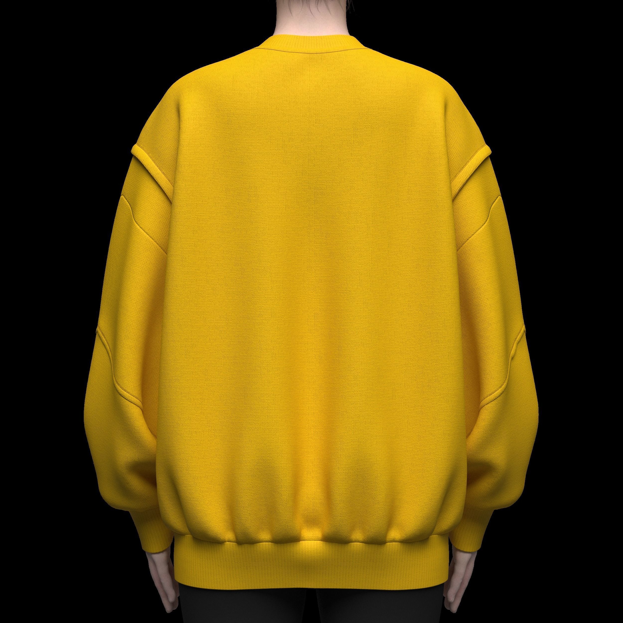 Women Oversized Sweatshirt 3d Model 3D model | CGTrader