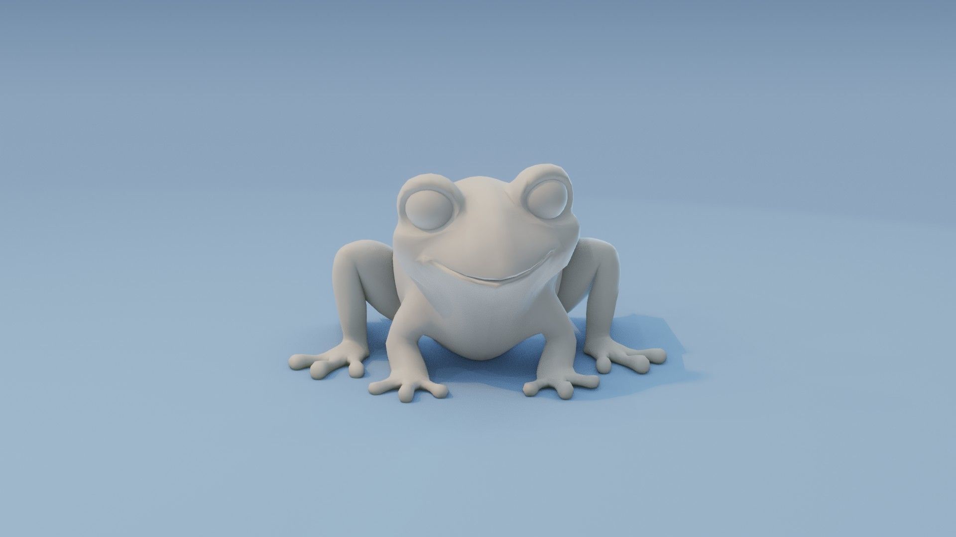 3D model Cartoon Frog Animated and Rigged Base Mesh 3D Model VR / AR ...
