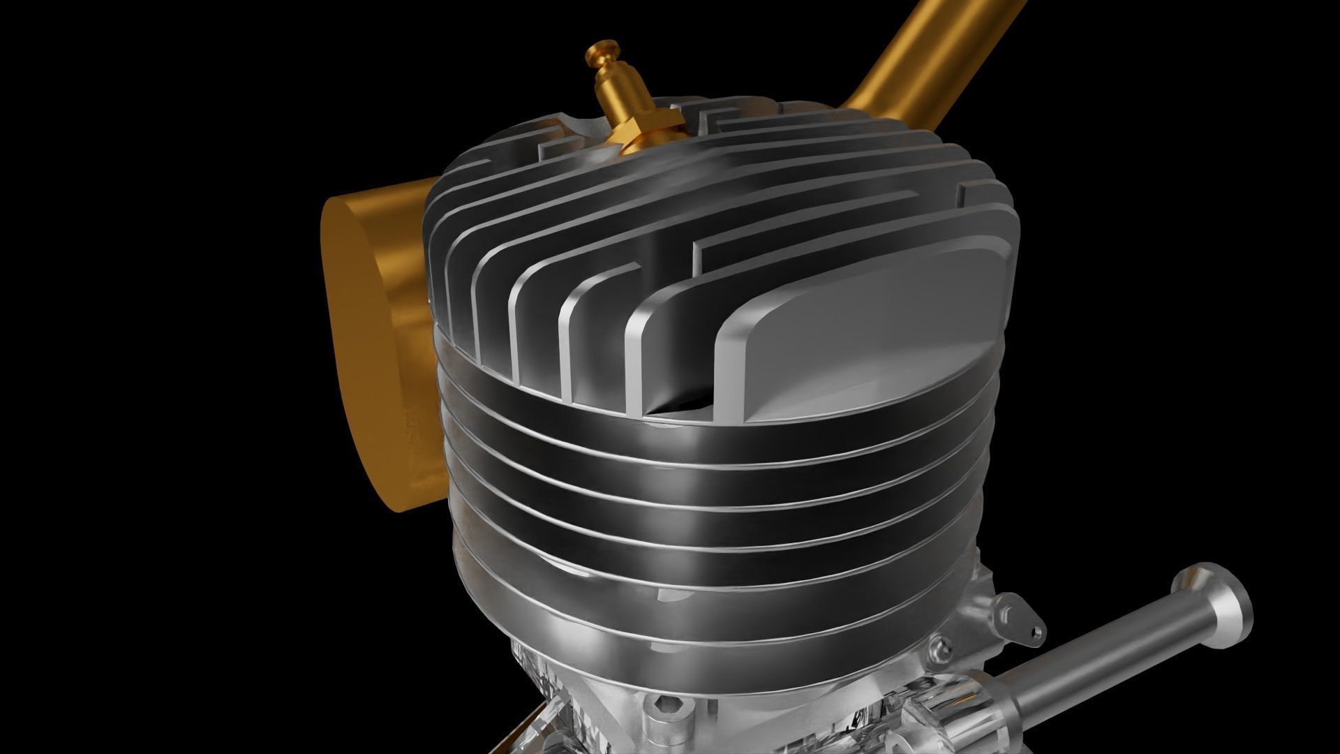 Model aircraft engine RS55 3D model | CGTrader