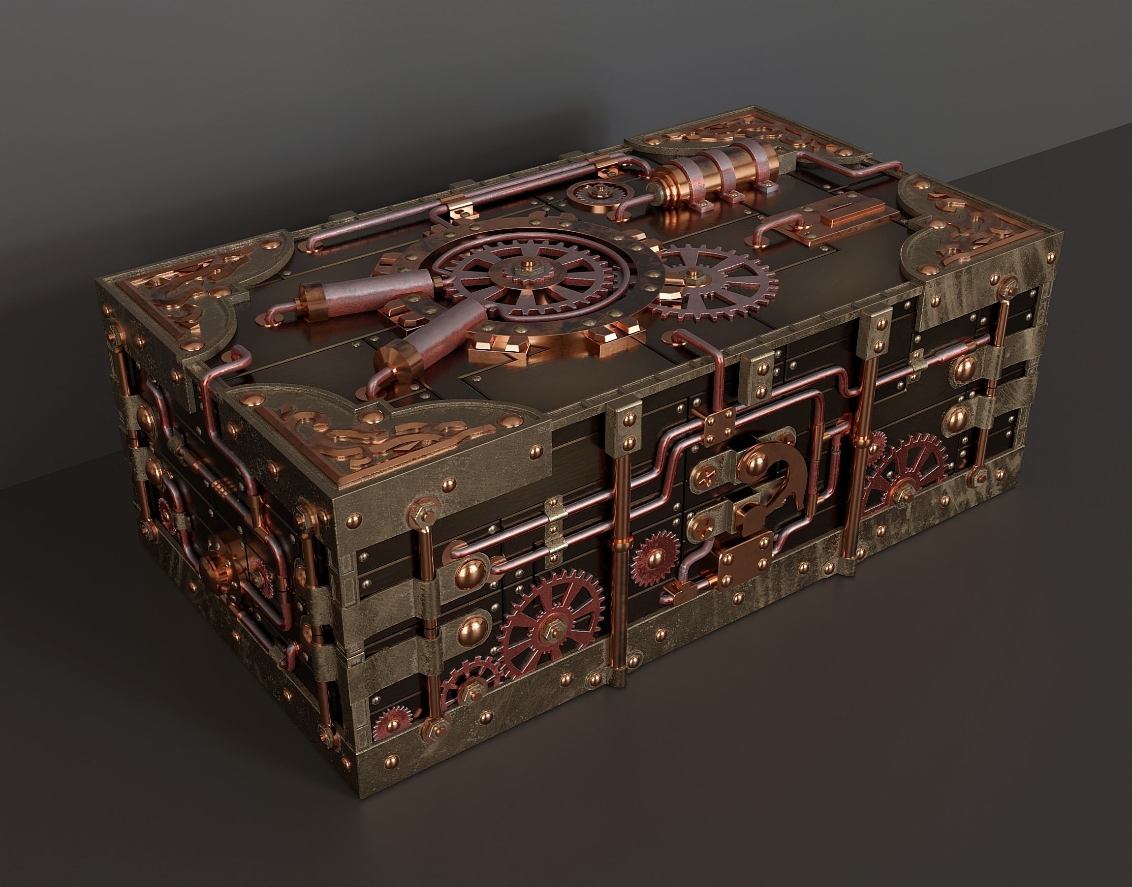 Steampunk jewelry box 1 3D model | CGTrader