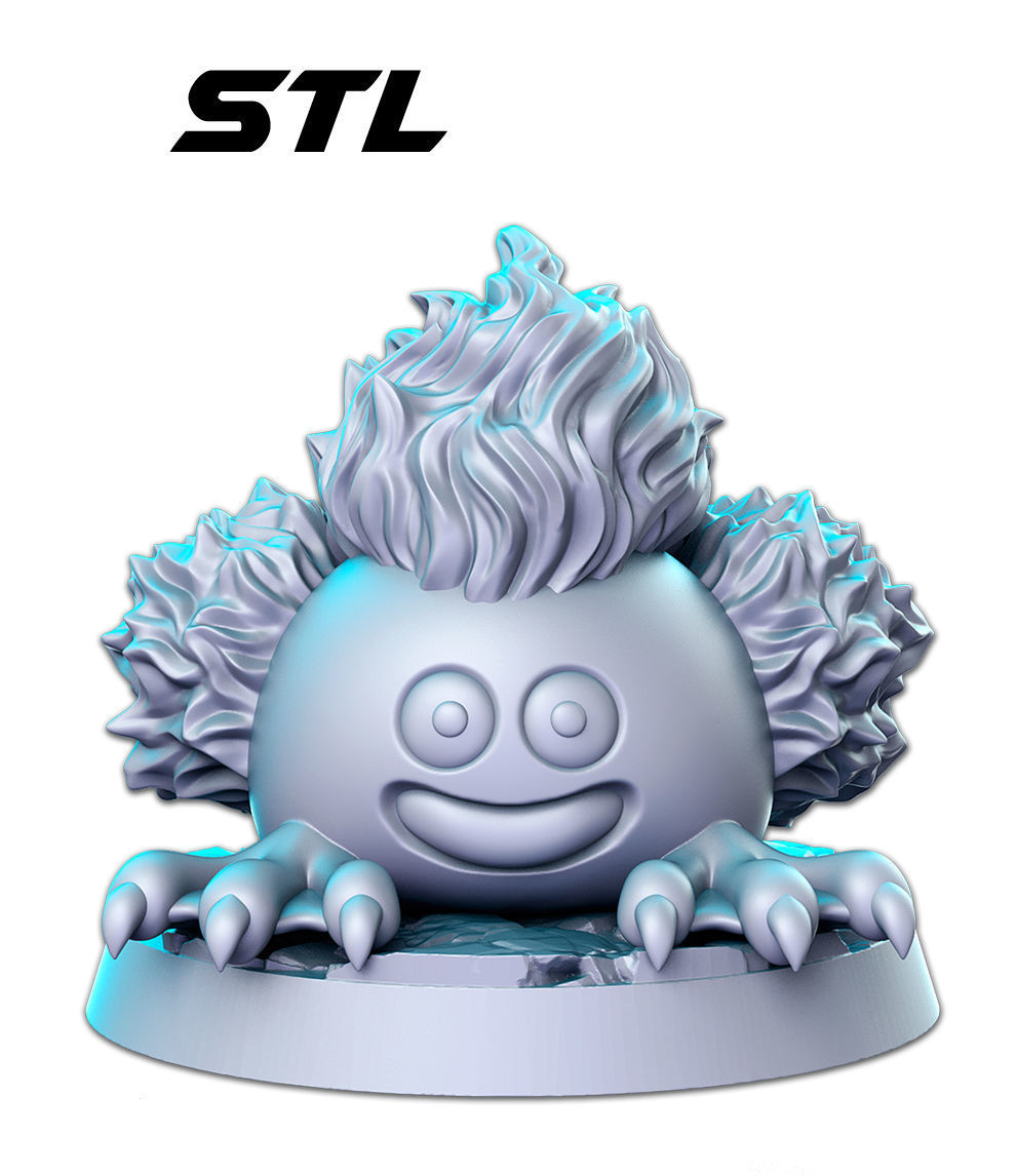 Wild Slime Dragon Quest Akira Toriyama 32mm Pre-supported 3D model 3D ...