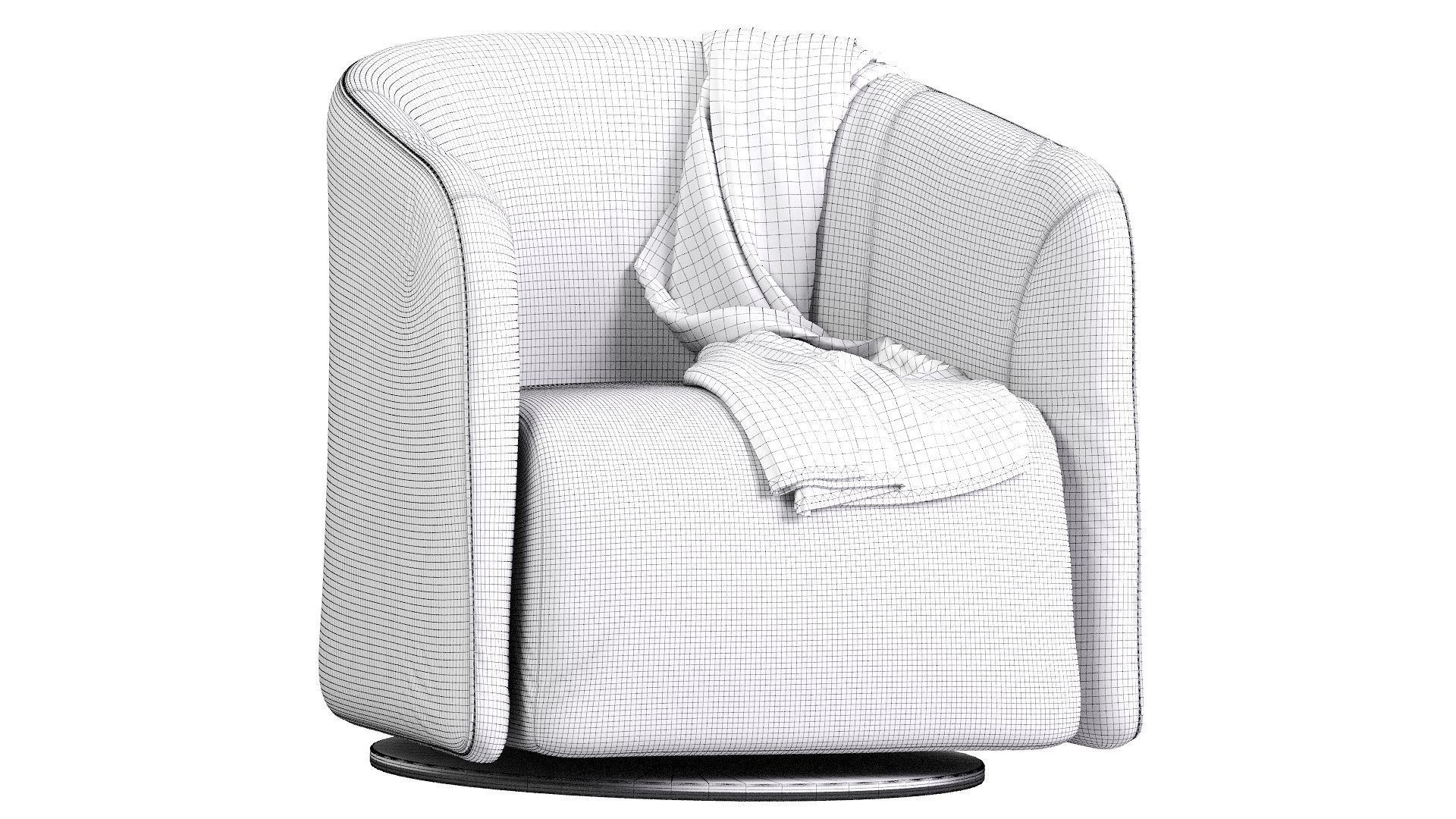 Logos Armchair Leather By Natuzzi 3D model | CGTrader