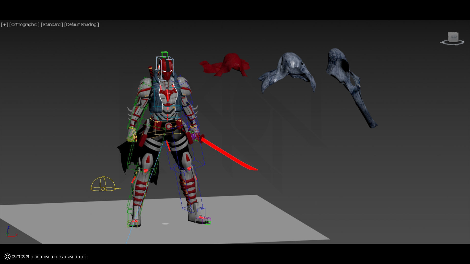 Red Hood Red Ronin 3D model rigged | CGTrader