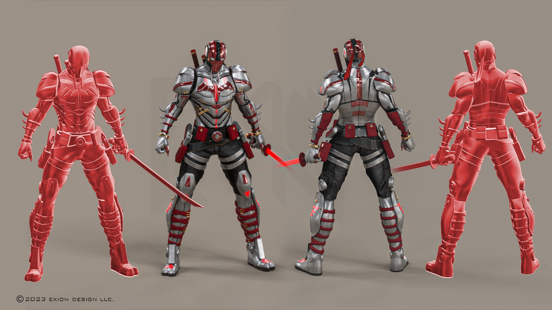 Red Hood Red Ronin 3D model rigged | CGTrader