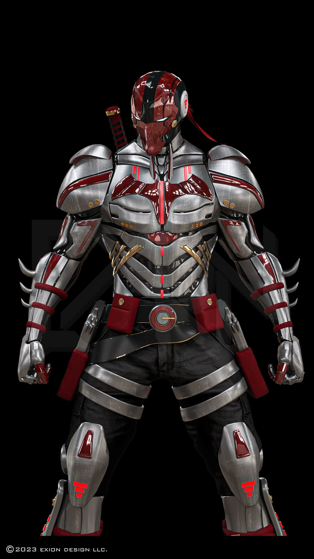 Red Hood Red Ronin 3D model rigged | CGTrader