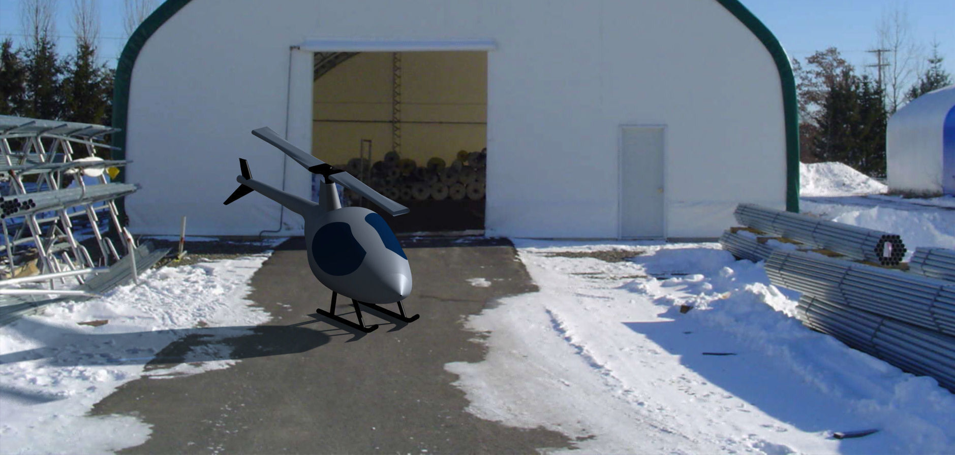 Helicopter NA 40 Bongo 3D model | CGTrader