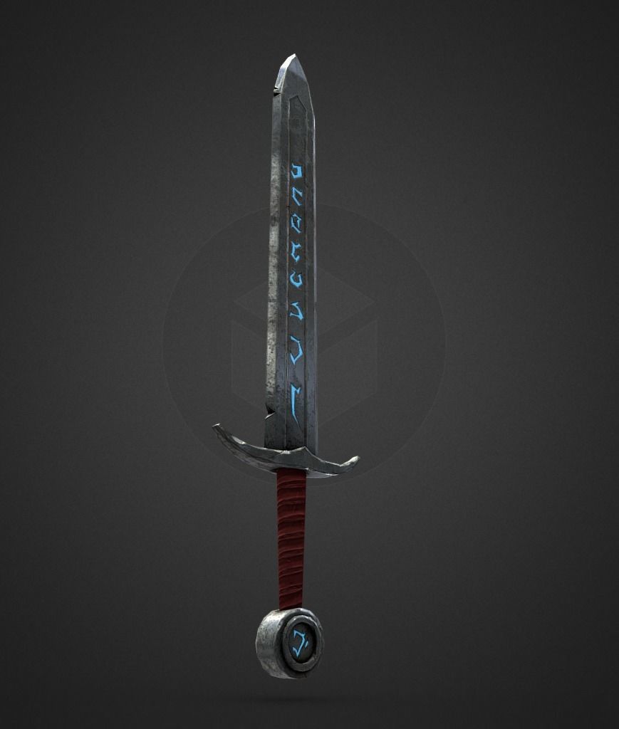 3D model Rune Sword FBX - 2048px VR / AR / low-poly | CGTrader