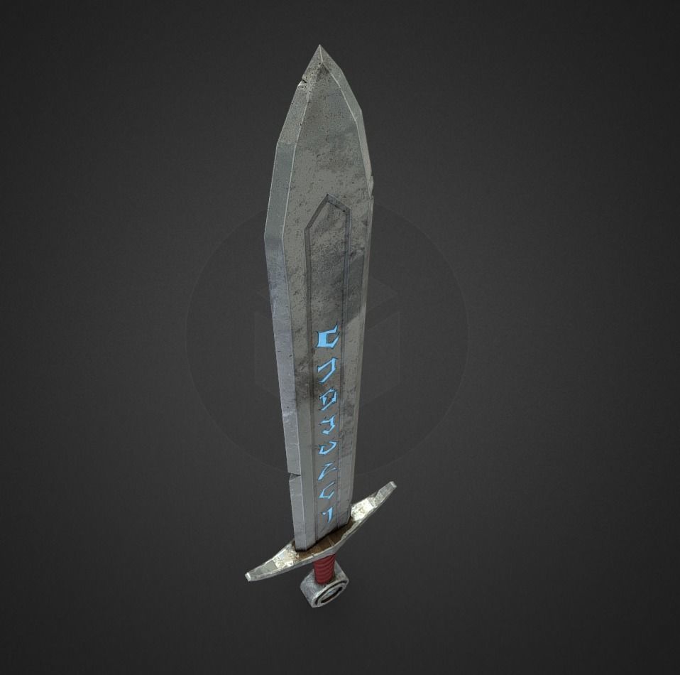 3D model Rune Sword FBX - 2048px VR / AR / low-poly | CGTrader