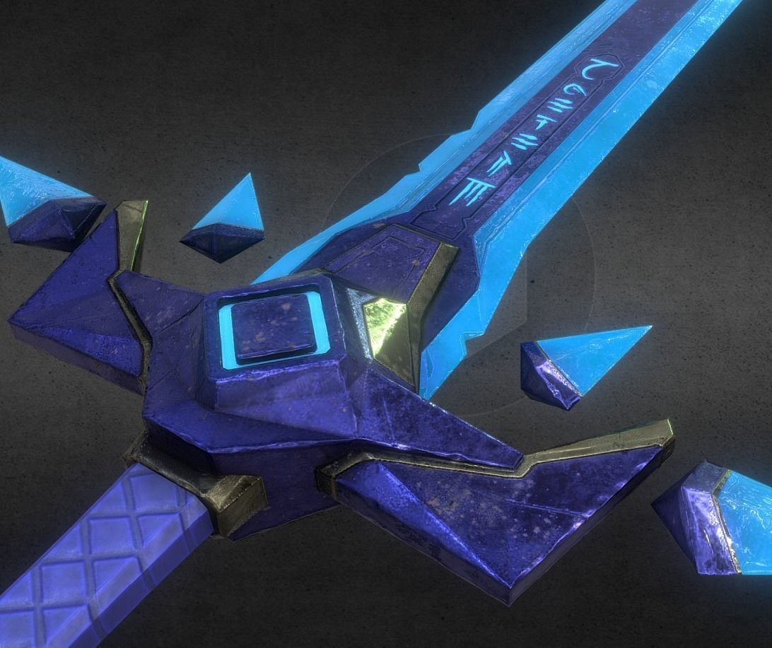 3D model Crystal Sword FBX - 2048px VR / AR / low-poly | CGTrader