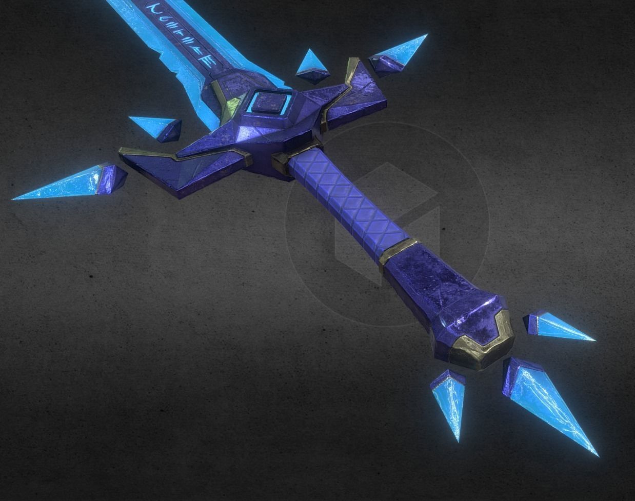3D model Crystal Sword FBX - 2048px VR / AR / low-poly | CGTrader