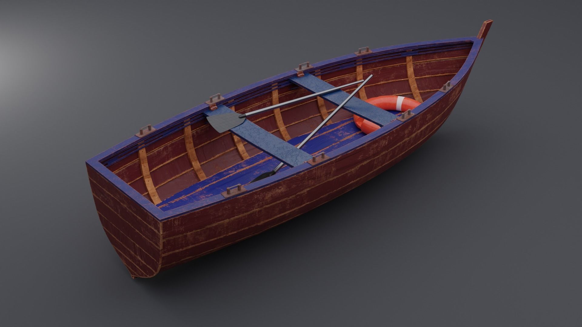 Wooden boat free VR / AR / low-poly 3D model | CGTrader