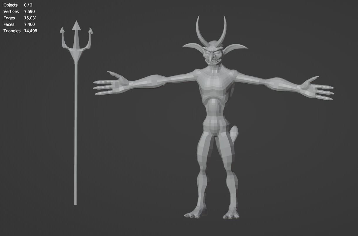 3D model Imp Demon Lucifer Satan Rigged VR / AR / low-poly | CGTrader