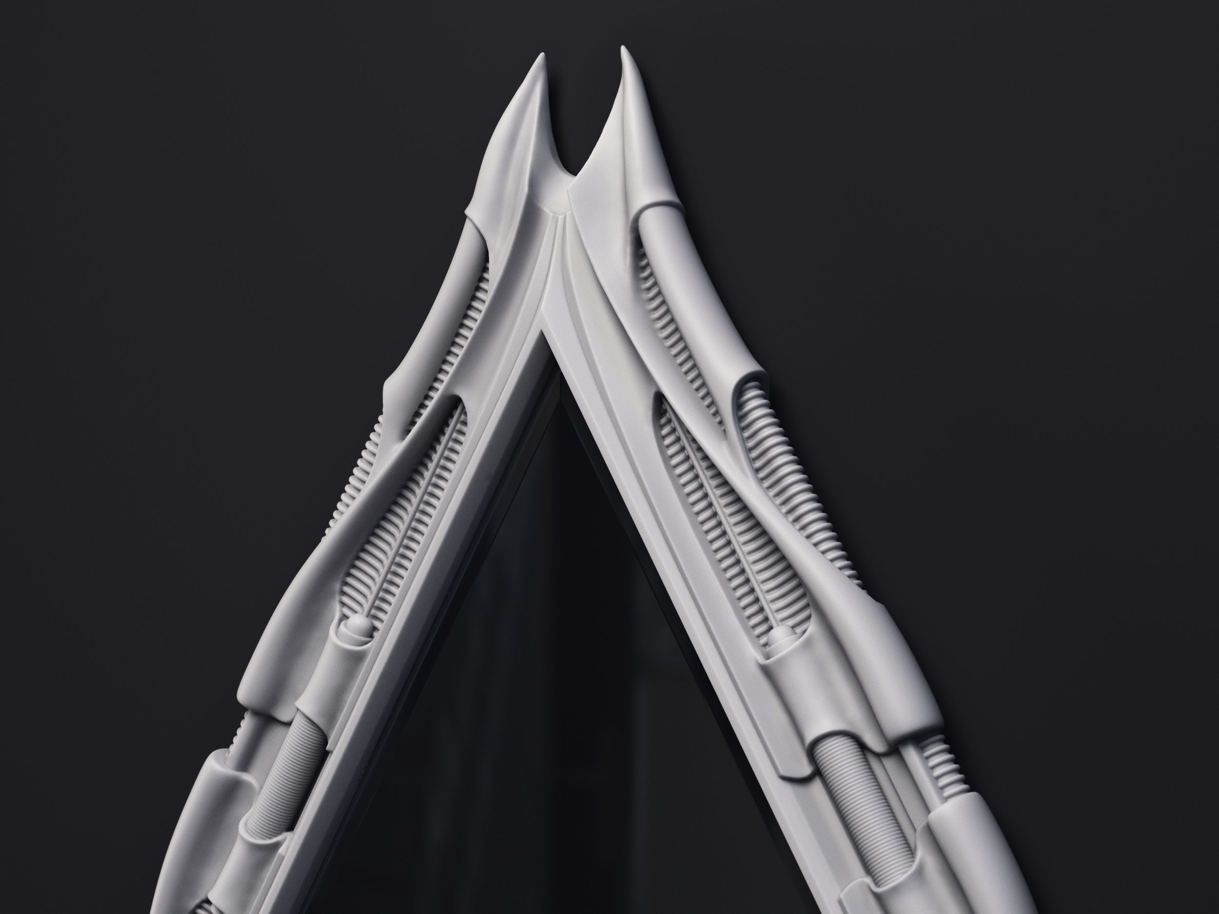 HR Giger Triangular Mirror Printable 3D Model 3D model 3D printable ...