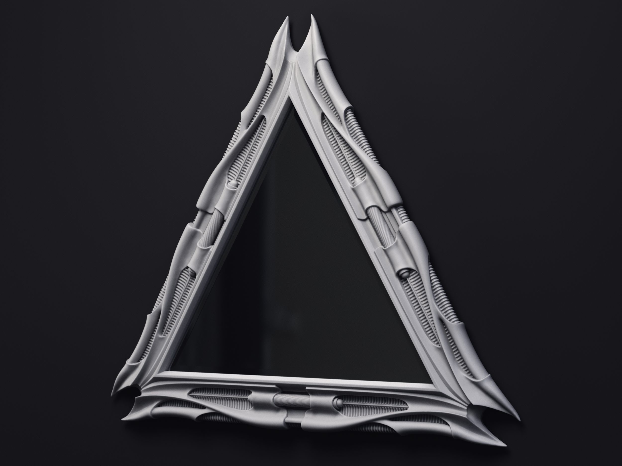 HR Giger Triangular Mirror Printable 3D Model 3D model 3D printable ...