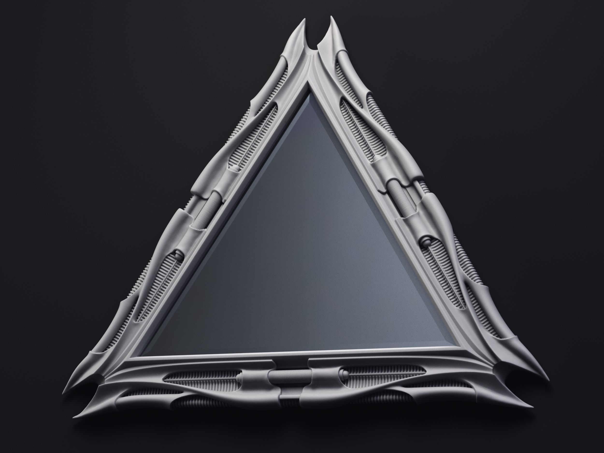 HR Giger Triangular Mirror Printable 3D Model 3D model 3D printable ...