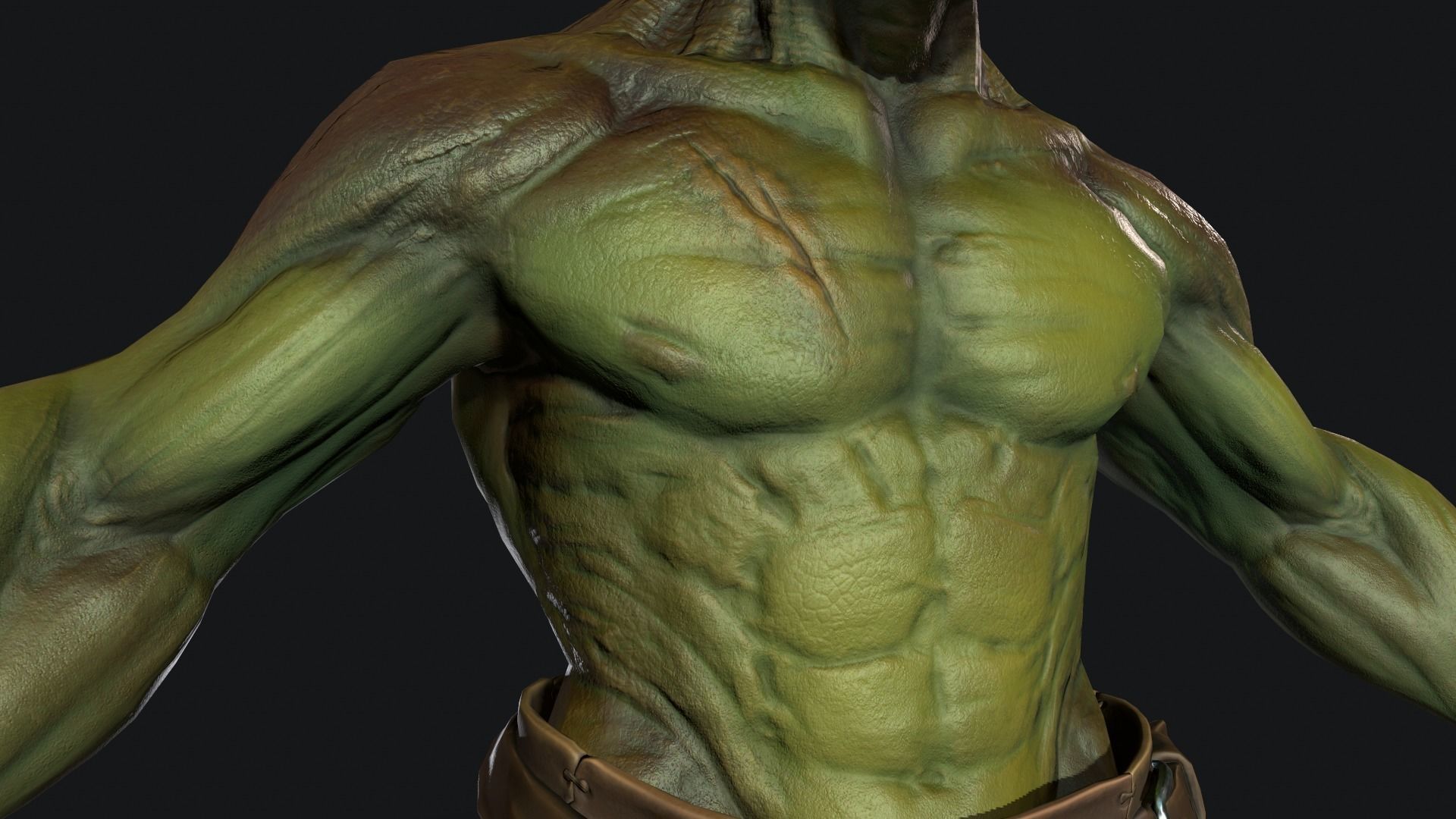 3D model Goblin Orc slave miner stylized Rigged ready for animation VR ...