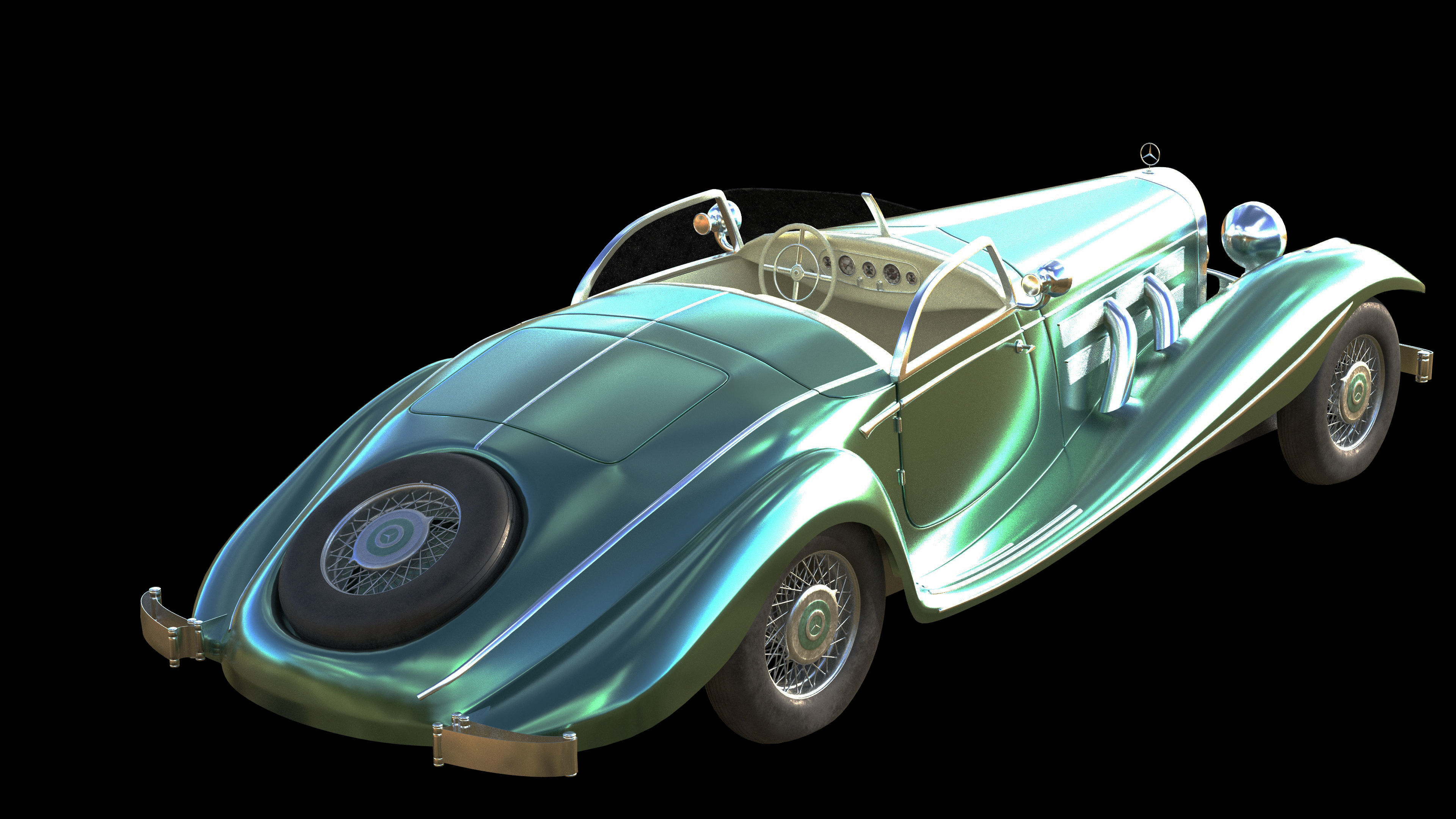 New Mercedes-Benz 540K 3D model | CGTrader