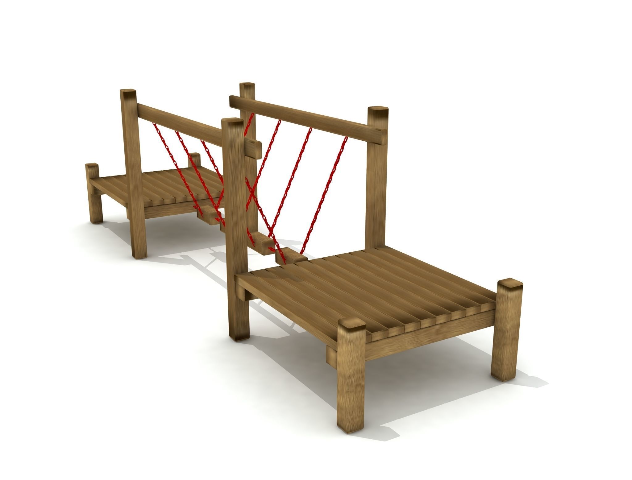 Kids Game Play Equipment 013 Chain Bridge 3D model | CGTrader