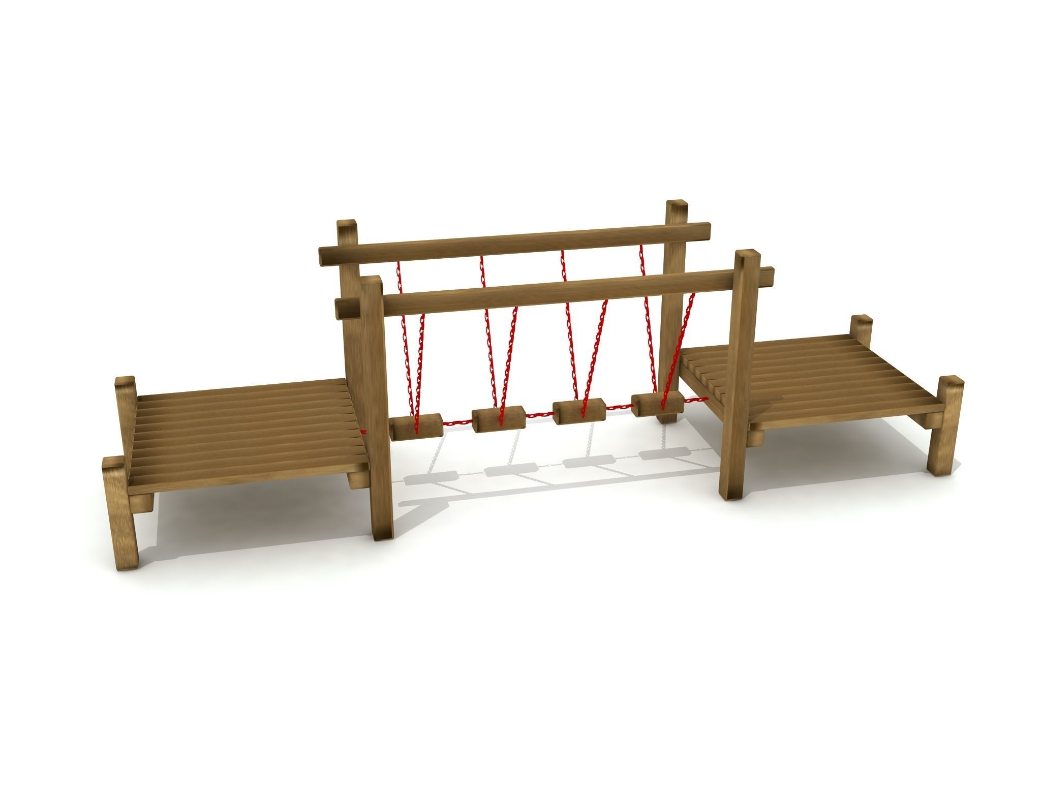 Kids Game Play Equipment 013 Chain Bridge 3D model | CGTrader