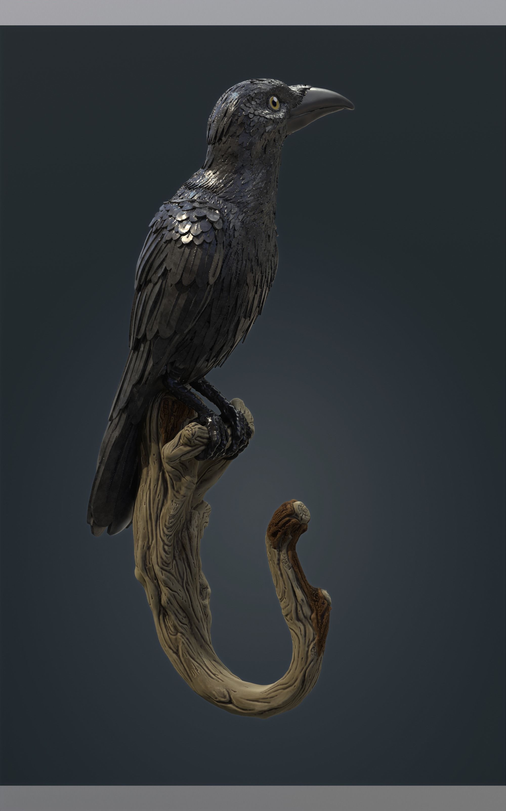 crow raven 3D model 3D printable | CGTrader