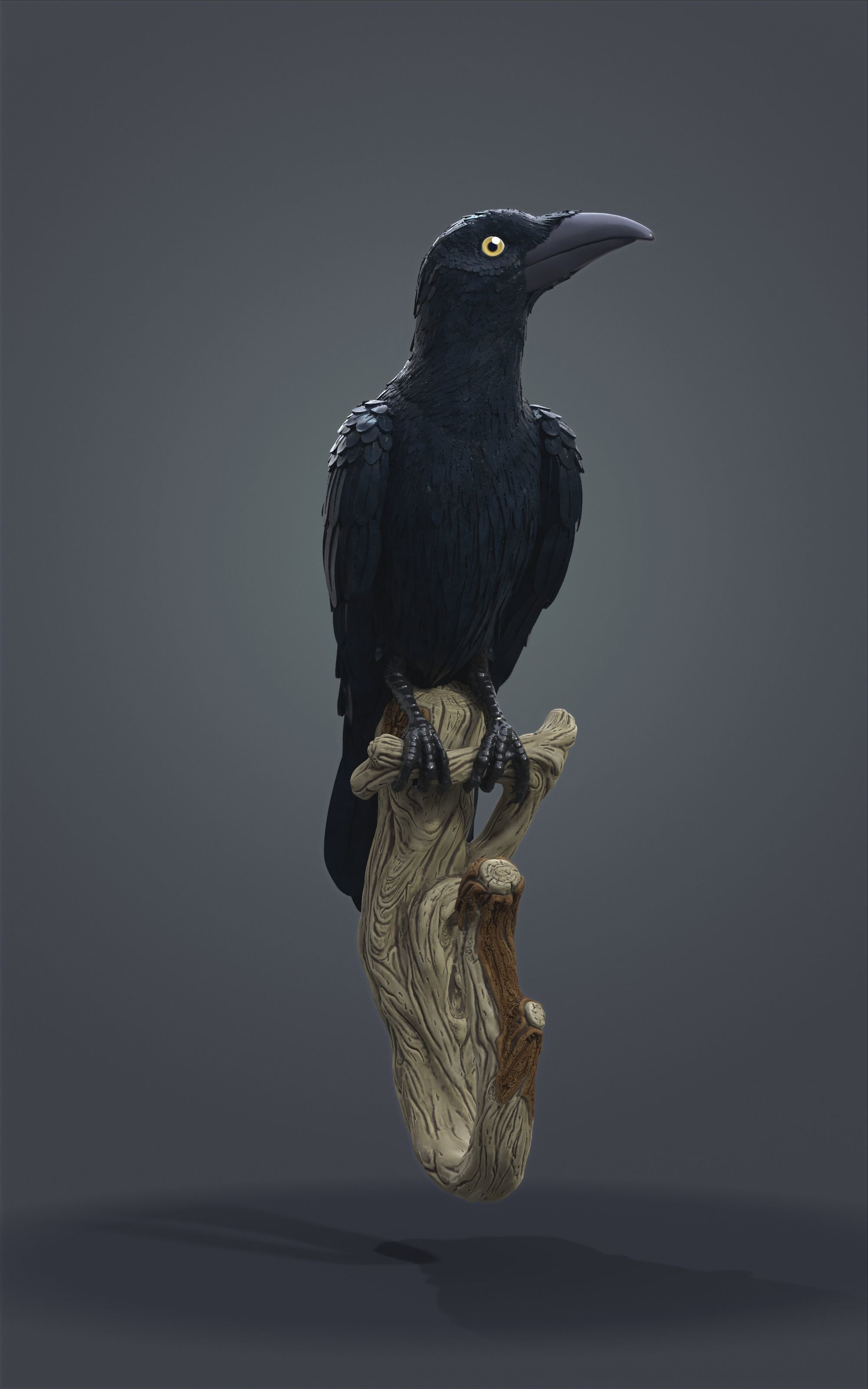 crow raven 3D model 3D printable | CGTrader