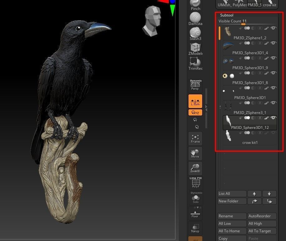 crow raven 3D model 3D printable | CGTrader