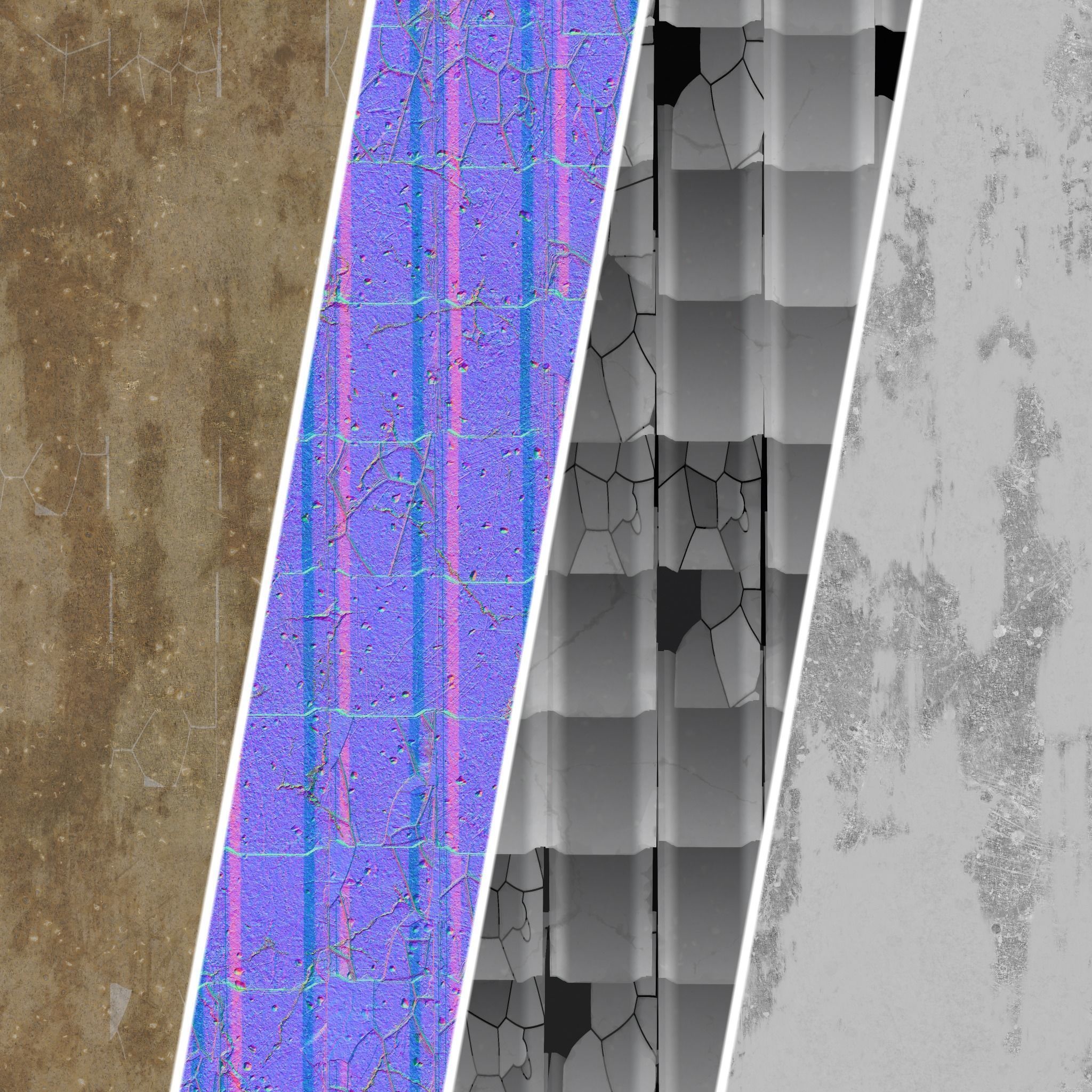 Texture Roof Tile Materials 53- Concrete Roofing by Sbsar generator VR ...