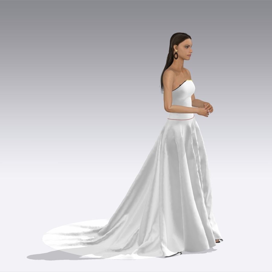 A collection of white dresses 3D model | CGTrader