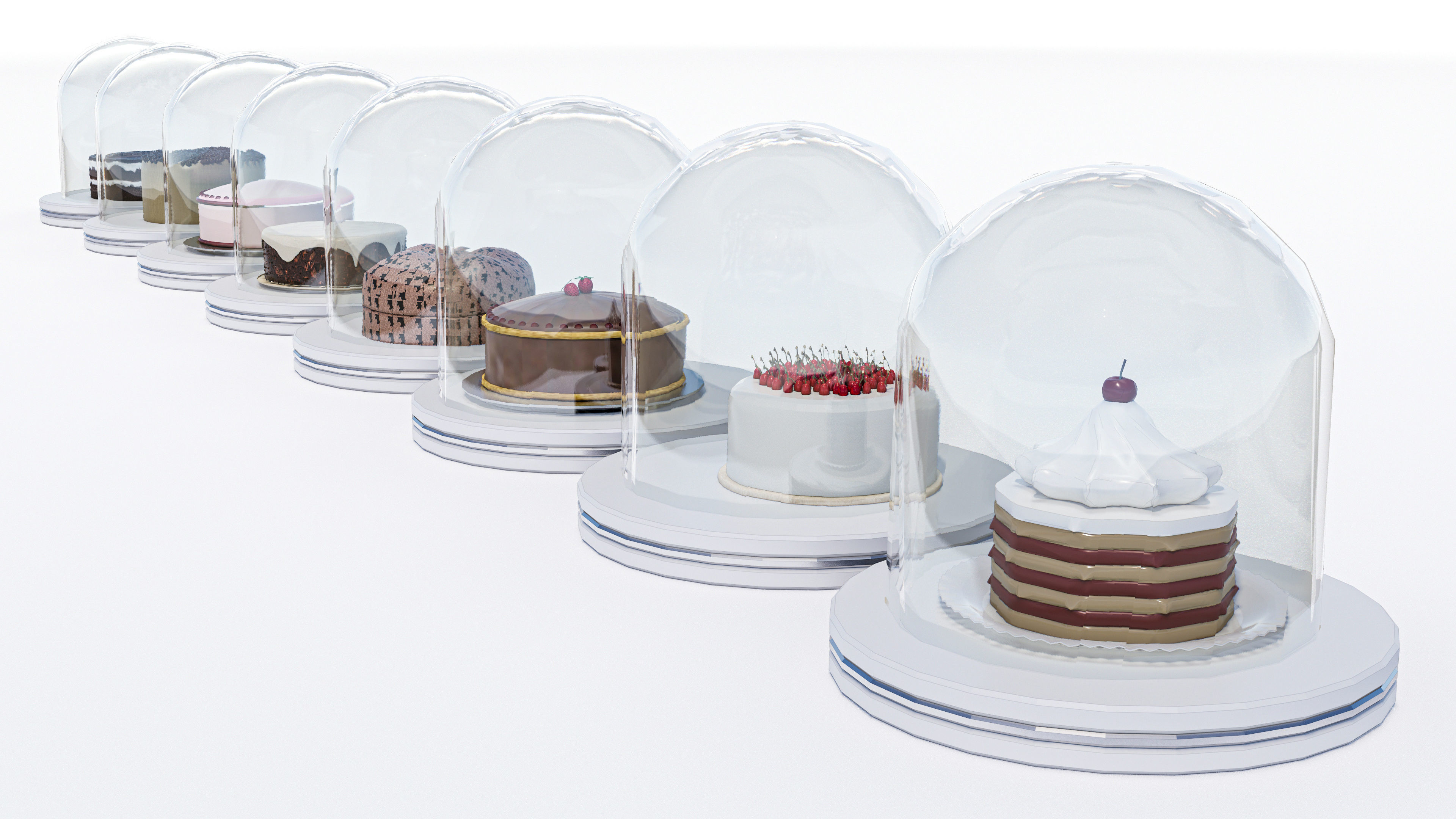 Cake Display 3D model | CGTrader