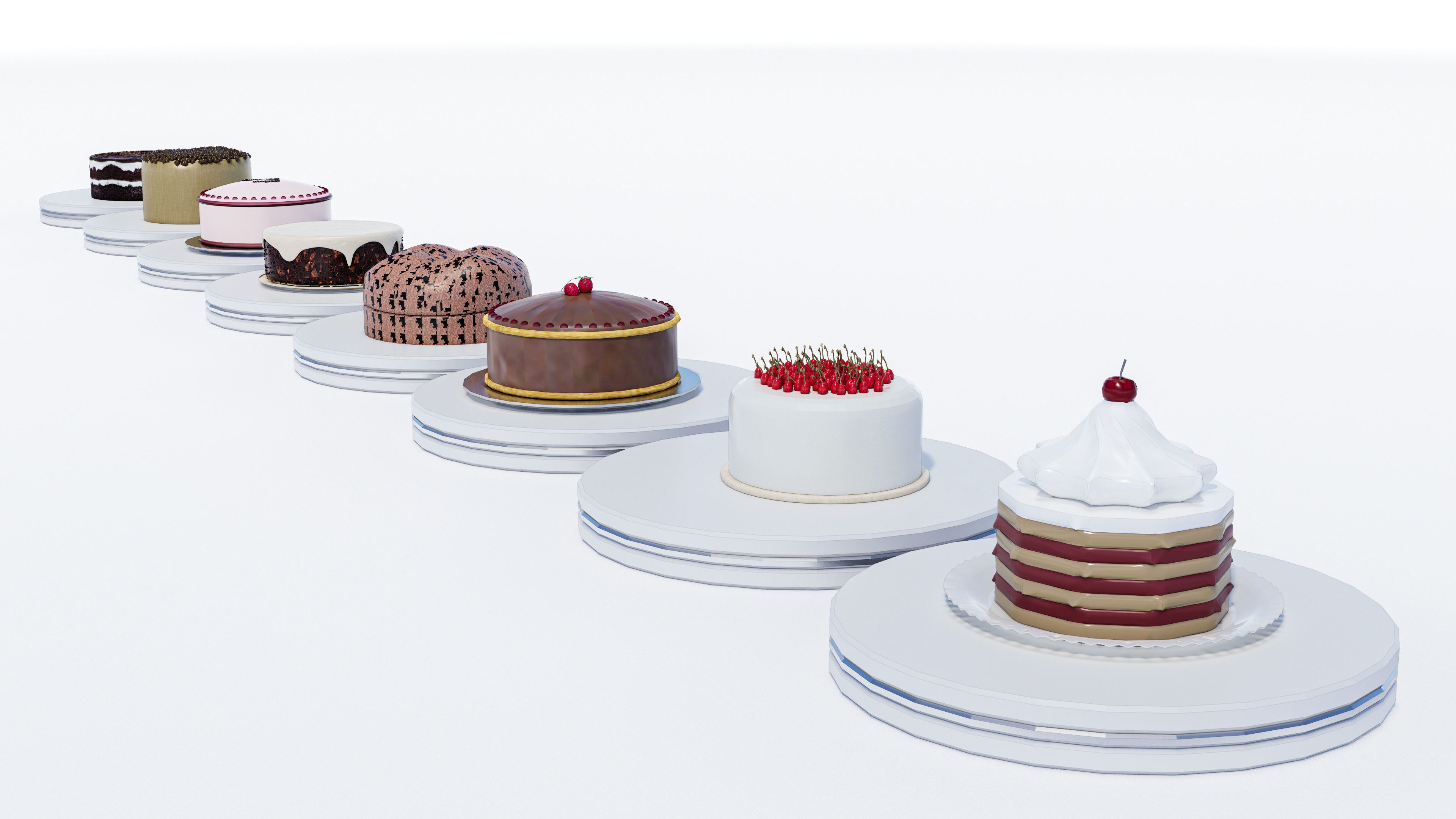 Cake Display 3D model | CGTrader